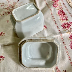 French Antique White Ironstone Sugar Box Sustainable Individual ...