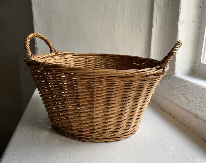 French Antique Bread Basket Country Kitchen Wicker Basket - Etsy