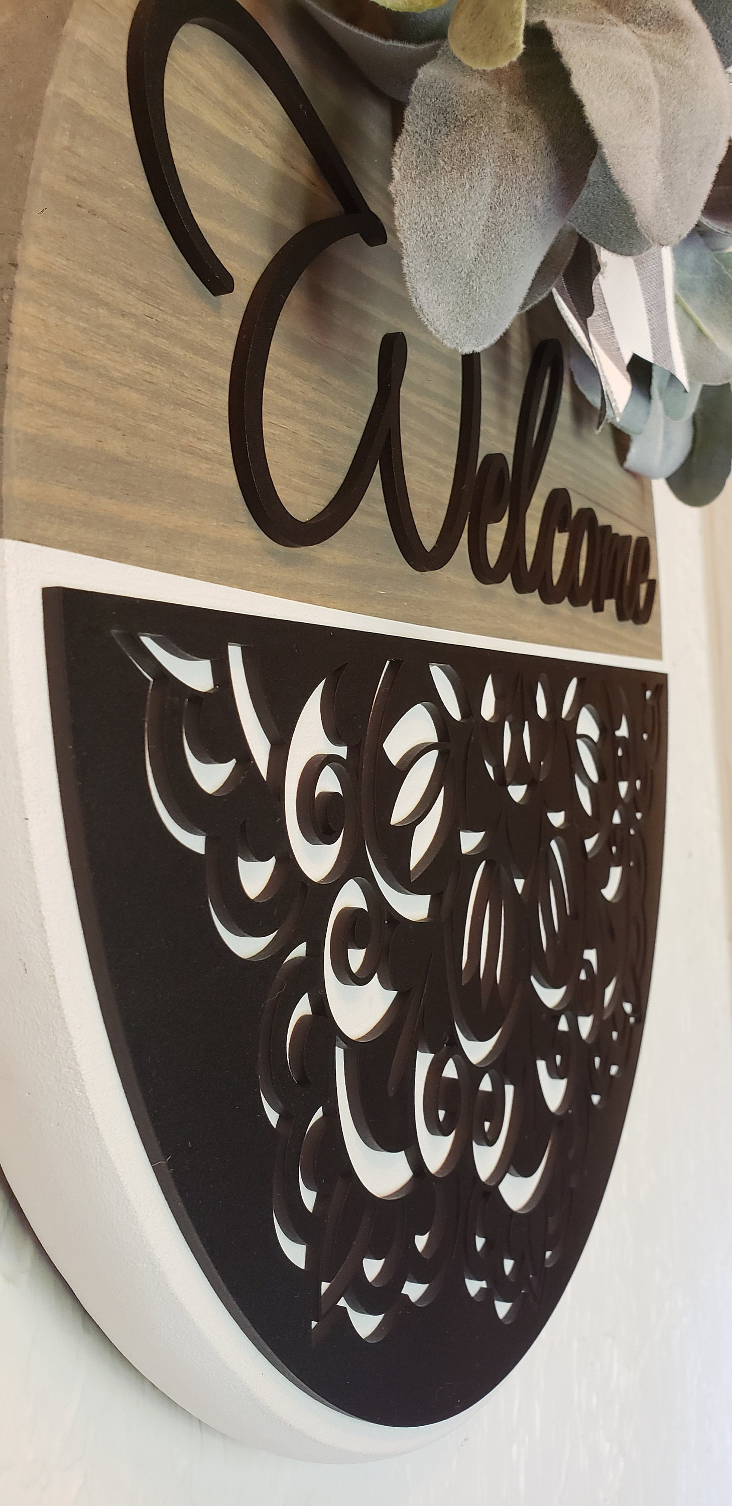Mandala Door Hanger, Round Sign, Welcome Sign - Etsy