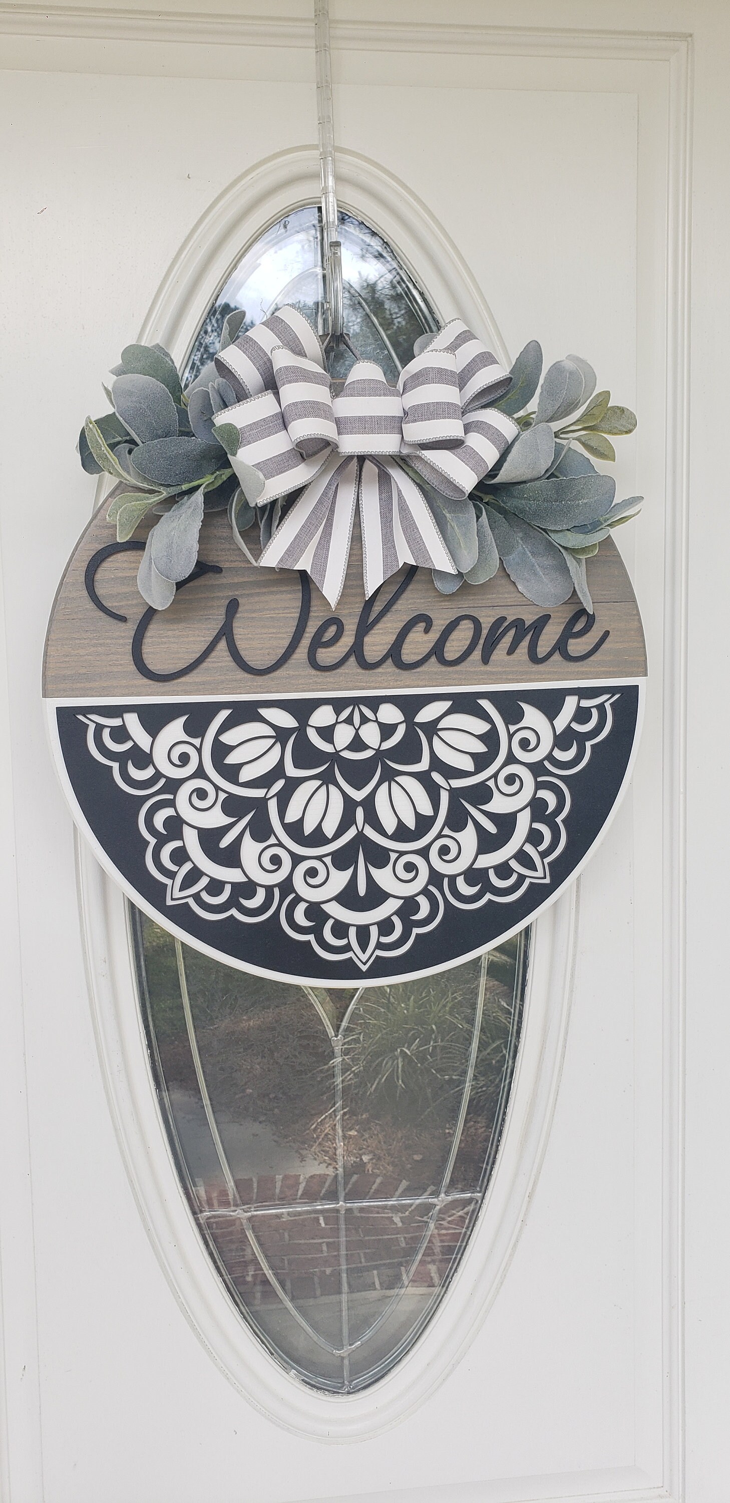 Mandala Door Hanger, Round Sign, Welcome Sign - Etsy