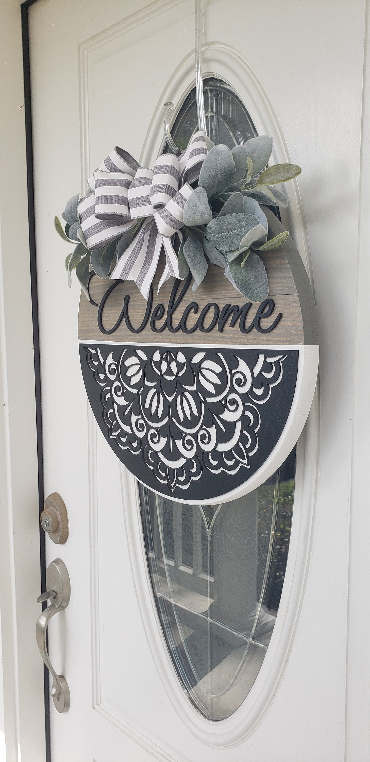 Mandala Door Hanger, Round Sign, Welcome Sign - Etsy