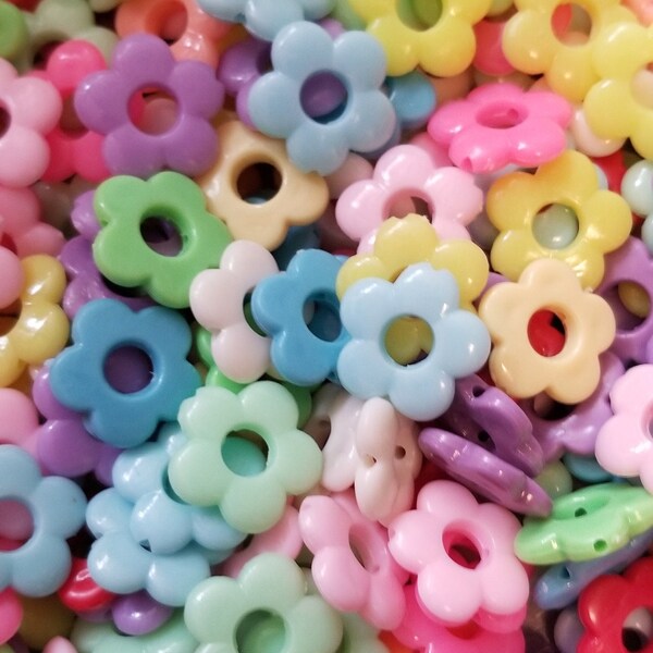 Acrylic Flower Beads - Etsy