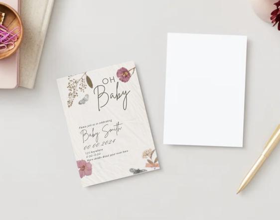 Editable Flower Baby Shower Template - Etsy
