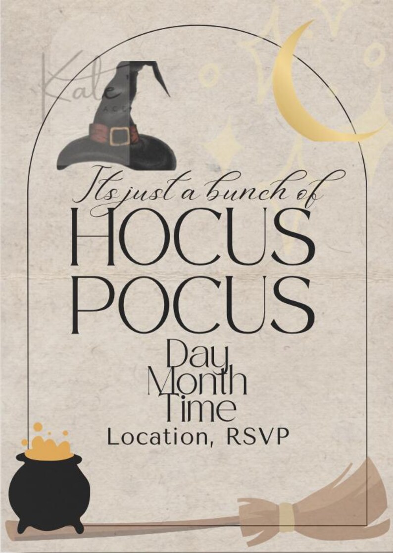 Editable Hocus Pocus Party Invite - Etsy