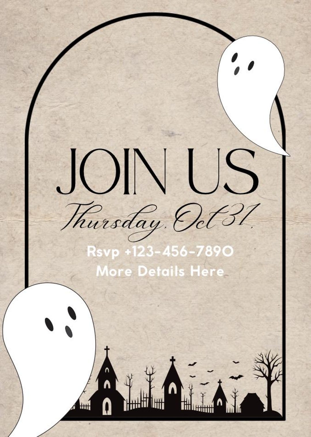 Editable Halloween Party Invite - Etsy