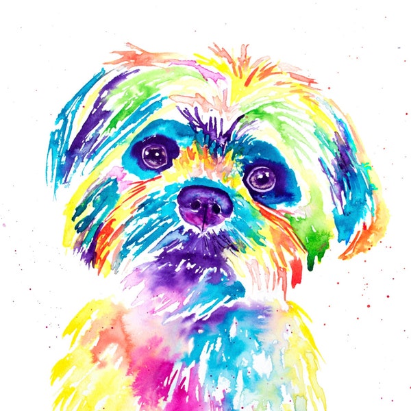 Shih Tzu Painting - Etsy