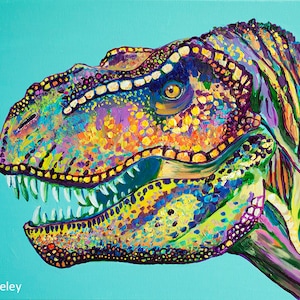 T-rex Art Print Tyrannosaurus Rex Dinosaur Jurassic Park - Etsy