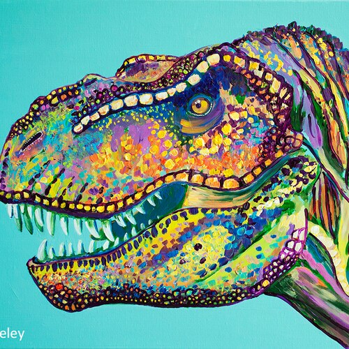 T-rex Art Print Tyrannosaurus Rex Dinosaur Jurassic Park - Etsy
