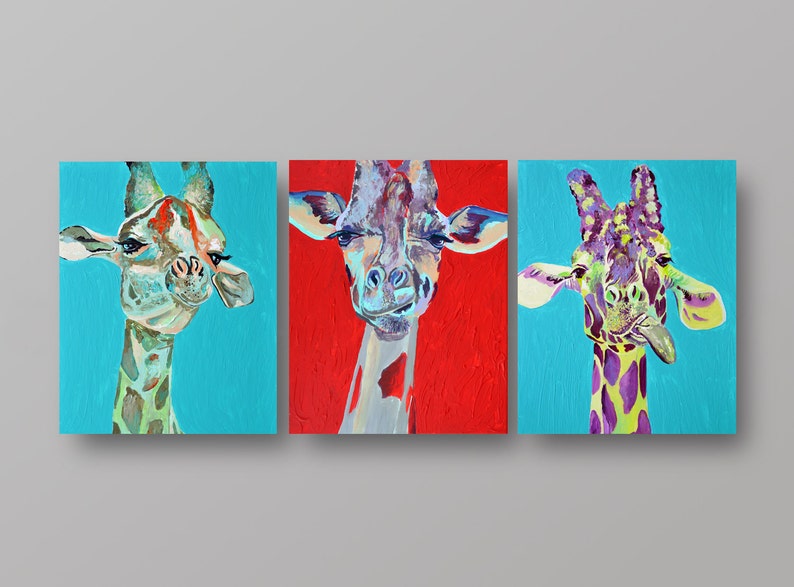 SALE Buy Two Get One Free- Dwarf Giraffe Print Set, Doc, Grumpy, and ...