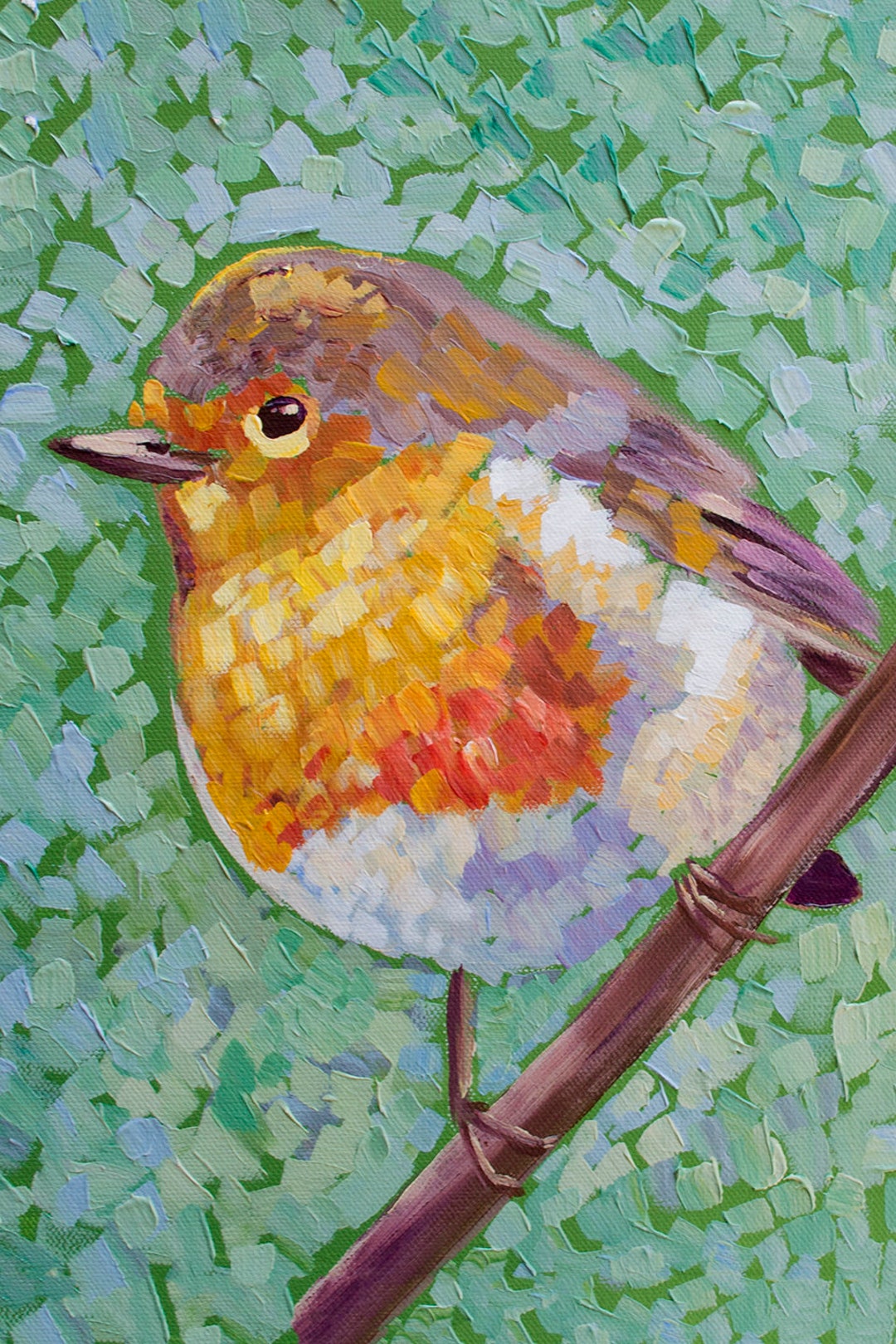 Red Breasted Robin Print, Red Robin Bird, Red Robin Art, Red Robin ...