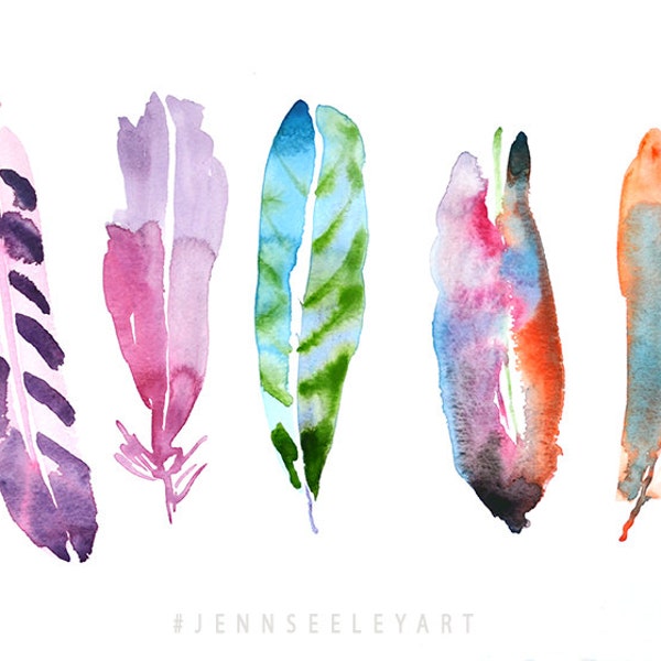 Feather Print - Etsy