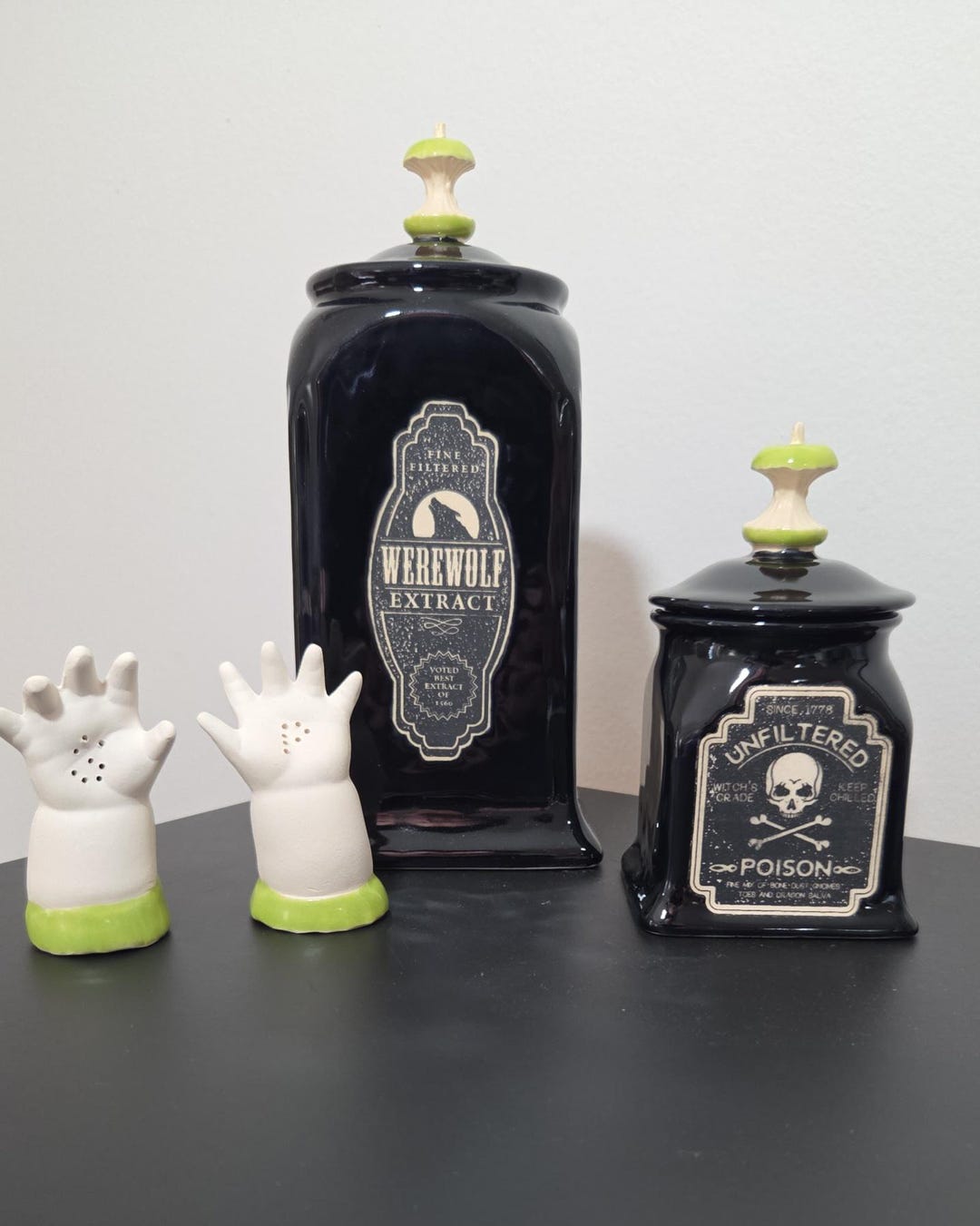 Gothic Black Jars, 2 Options - Etsy