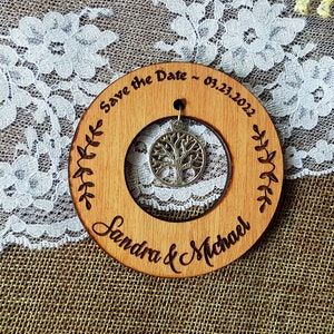 Tree of Life Wood Save the Date Magnet, Wedding Souvenir, Laser Cut ...