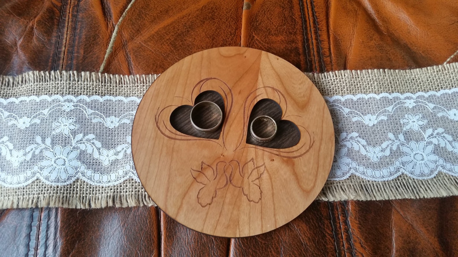 Personalized Ring Holder Wedding Ring Bearer Box Rustic - Etsy