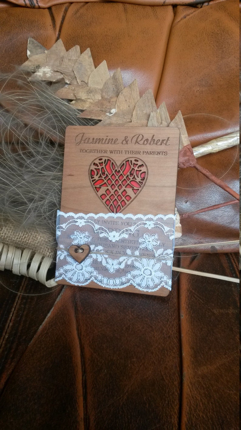 Rustic Wedding Invitation Unique Invitation Wooden Invitation - Etsy