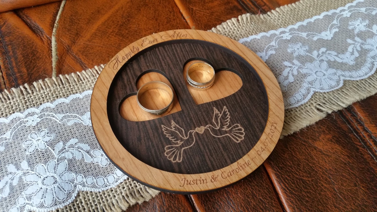 Custom Ring Holder Wooden Ring Bearer Box Wedding Rustic Ring | Etsy