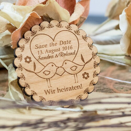 Tree of Life Wood Save the Date Magnet Wedding Souvenir - Etsy