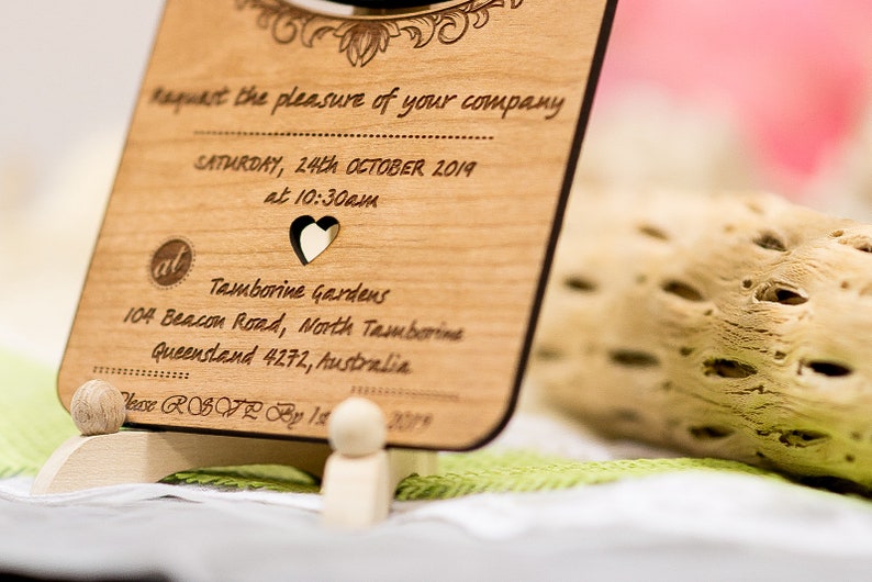 Rustic Wedding Invitations Unique Wedding Invitationlaser - Etsy