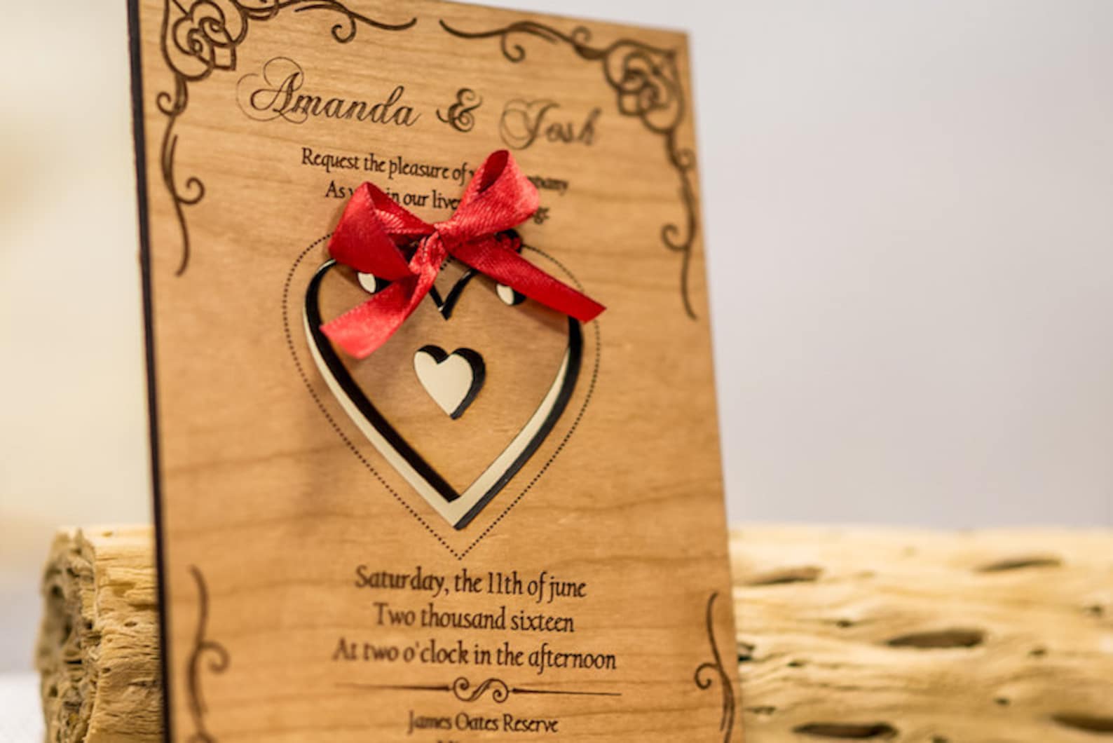 Wood Wedding Invitation Rustic Wedding Invitation Suite Save - Etsy