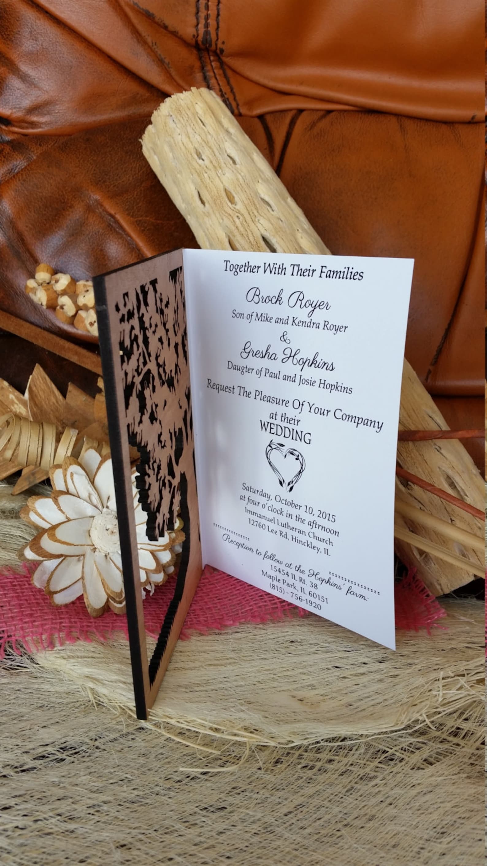 Tree of Life Wedding Invitation / Wood Wedding Invitation / - Etsy ...