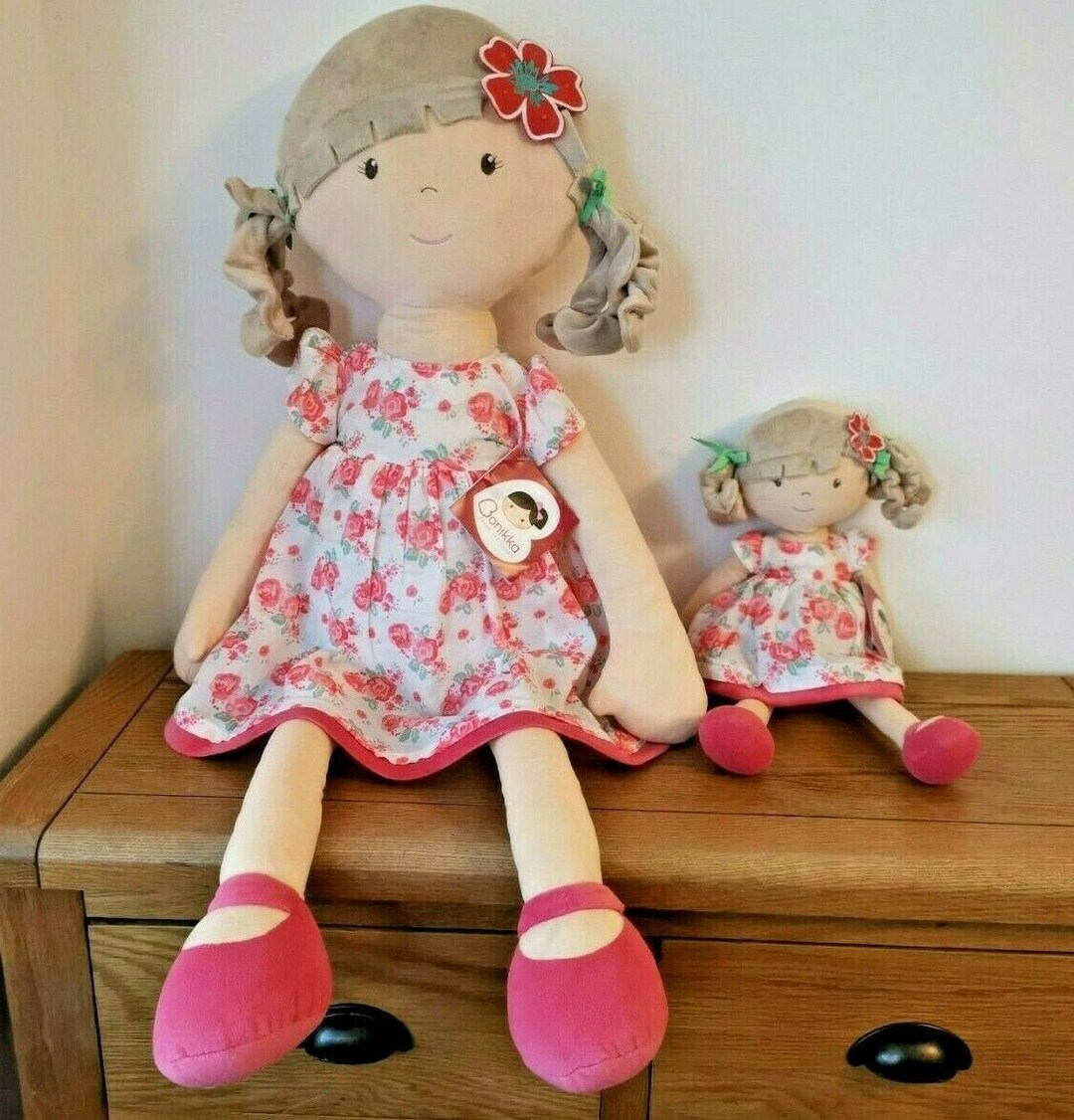 Huge FLOWER PINK Life Size BONIKKA Rag Doll Girl Gift Personalised ...