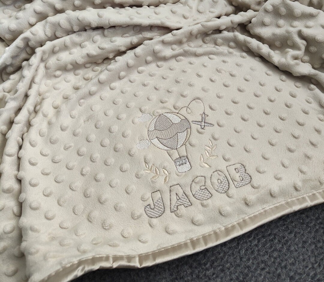 Embroidered Personalised Dimple Baby HOT AIR BALLOON Blanket Gift - Etsy