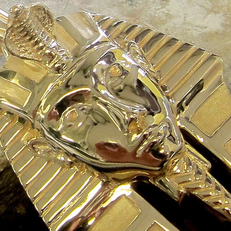14k Gold Pharaoh Pendant - Etsy