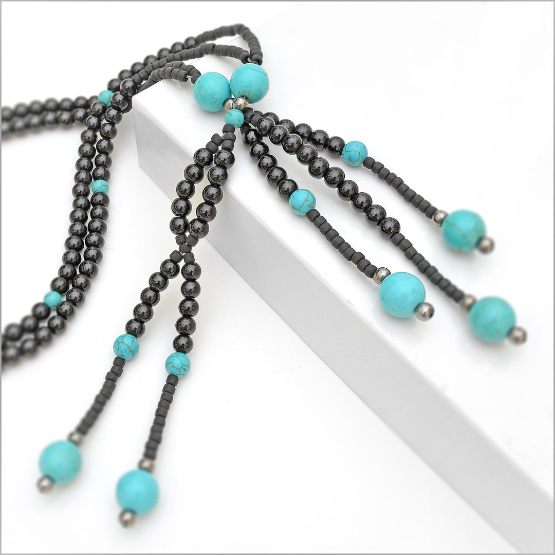 Onyx and Turquoise Magnesite Nichiren Juzu Beads: SGI Buddhist Prayer ...