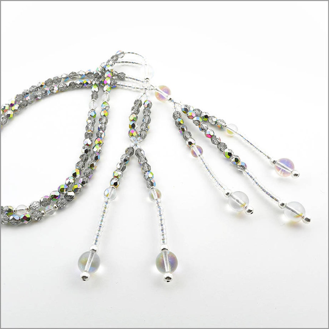 Silver Faceted Crystal Nichiren Juzu Beads: SGI Buddhist Prayer Beads ...