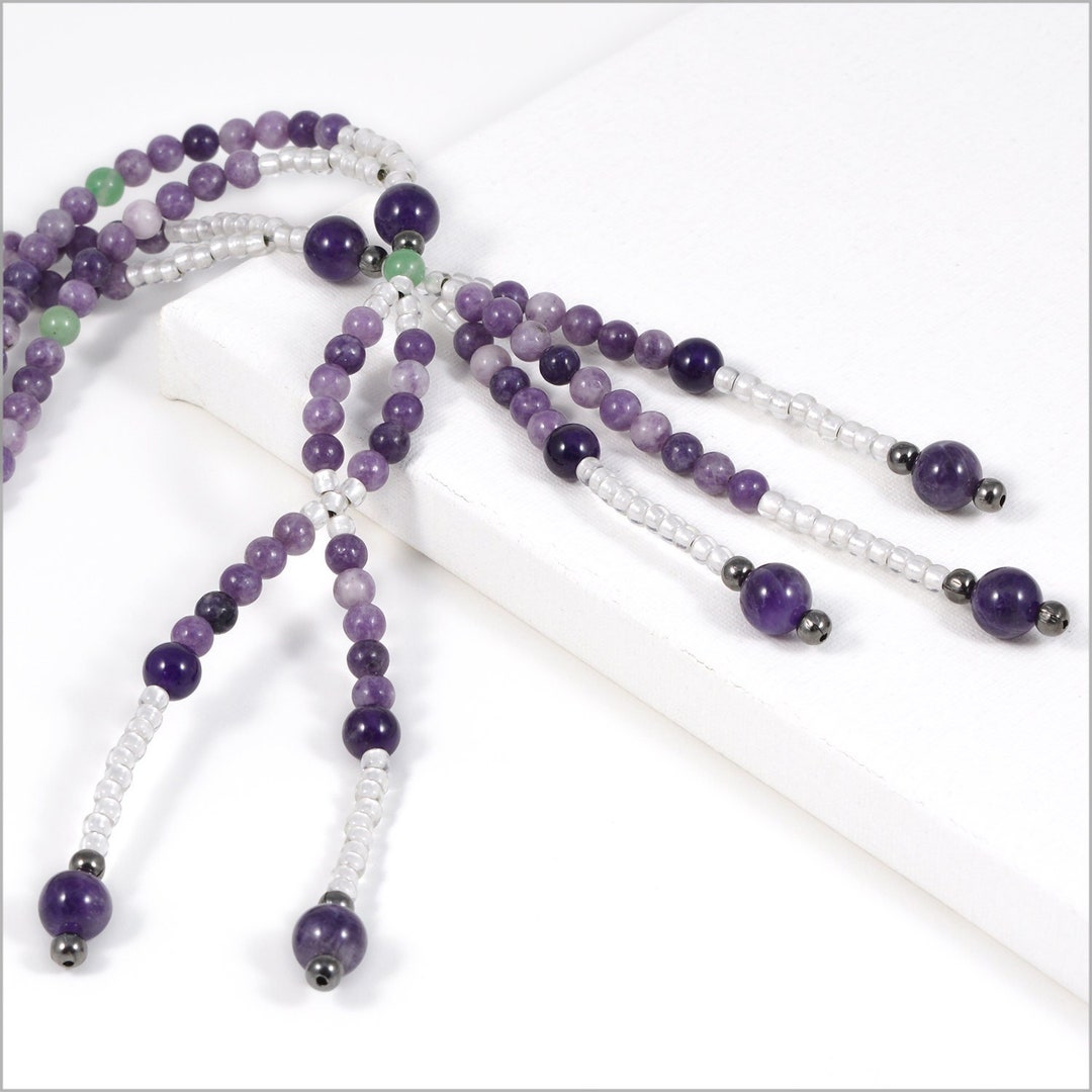 Lepidolite Amethyst - Nichiren Juzu Beads - SGI Beads - Buddhist Prayer ...