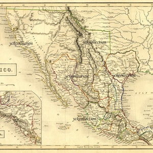 Antique Mexico Map (1840): Ultra High Resolution (digital Download) - Etsy