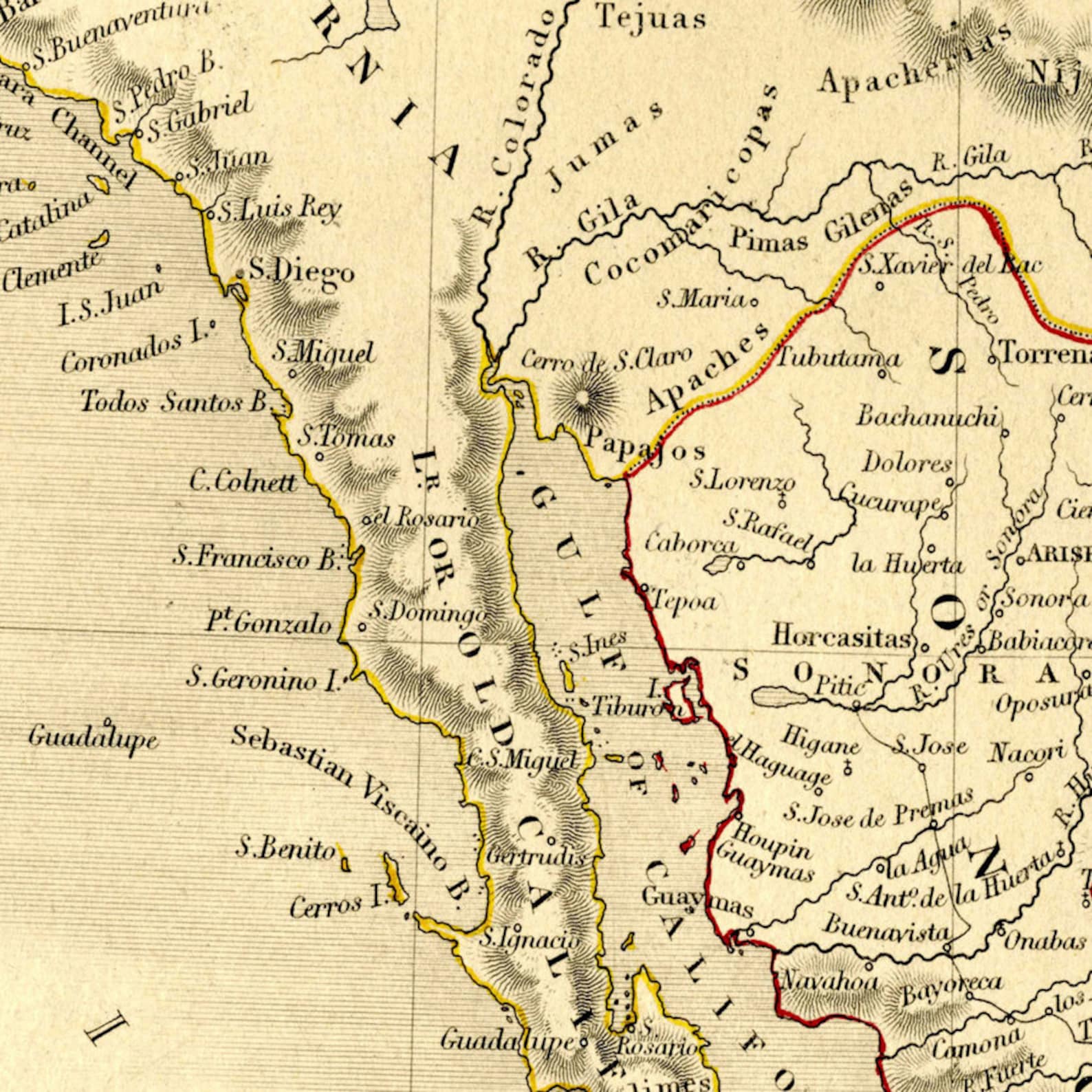 Antique Mexico Map (1840): Ultra High Resolution (digital Download) - Etsy