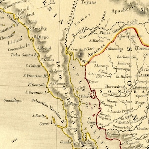 Antique Mexico Map (1840): Ultra High Resolution (digital Download) - Etsy