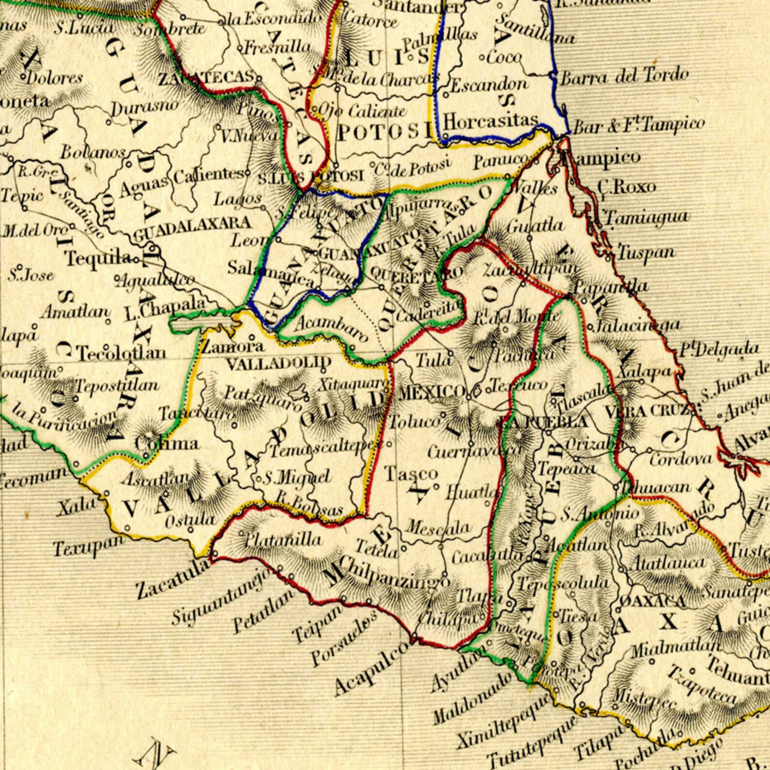 Antique Mexico Map (1840): Ultra High Resolution (digital Download) - Etsy