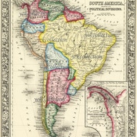 Antique North America Map 1840 Ultra High Resolution 8 X 10 to 28 X 42 ...