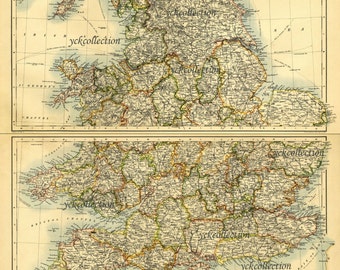 Antique Europe Map 1840 Ultra High Resolution 8 X 10 to | Etsy