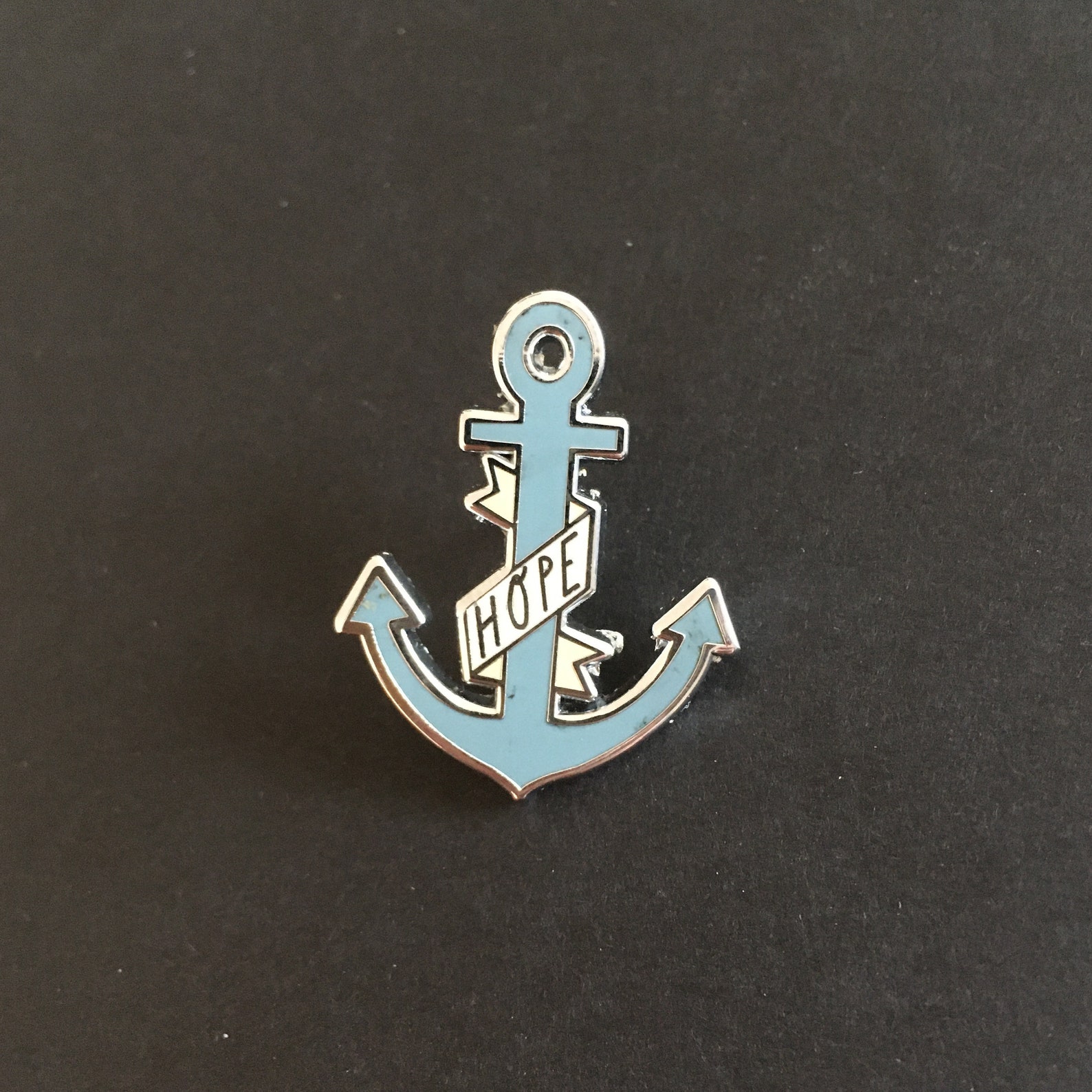 Anchor Pin, Sailor, Hope, Hard Enamel Pin, Enamel Pin, Brooch, Label ...