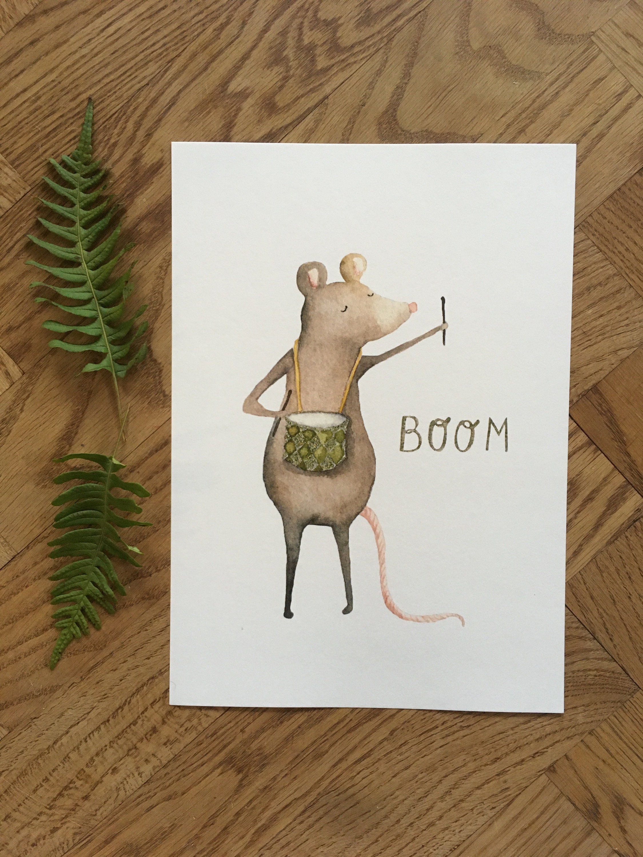 Mouse Playing the Drum, Woodland Animals, Animal Orchestra, Band Member ...