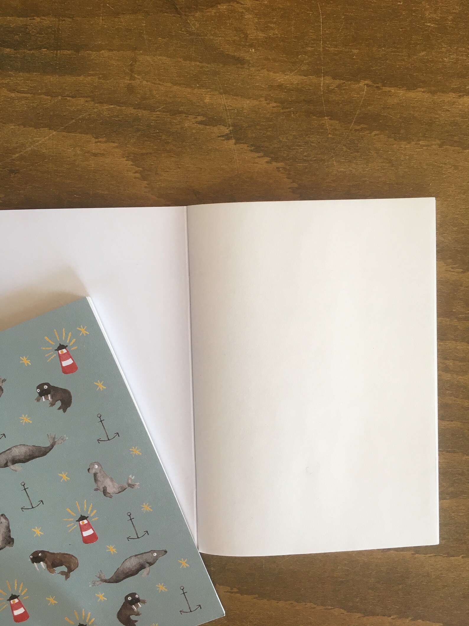 Cuaderno libro náutica marinero morsa ancla faro - Etsy España