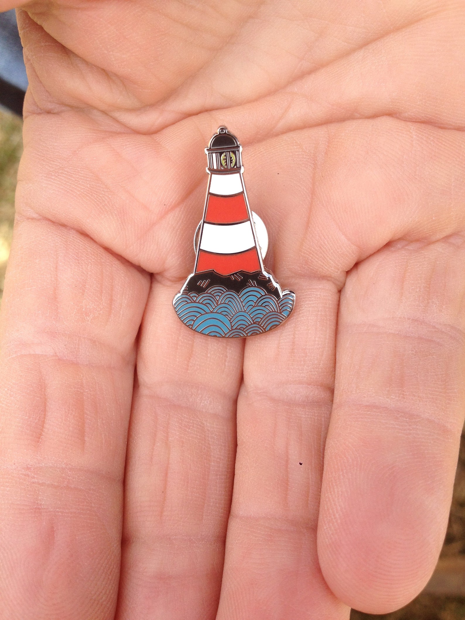 Lighthouse Pin Enamel Pin Hard Enamel Brooch Nautical - Etsy