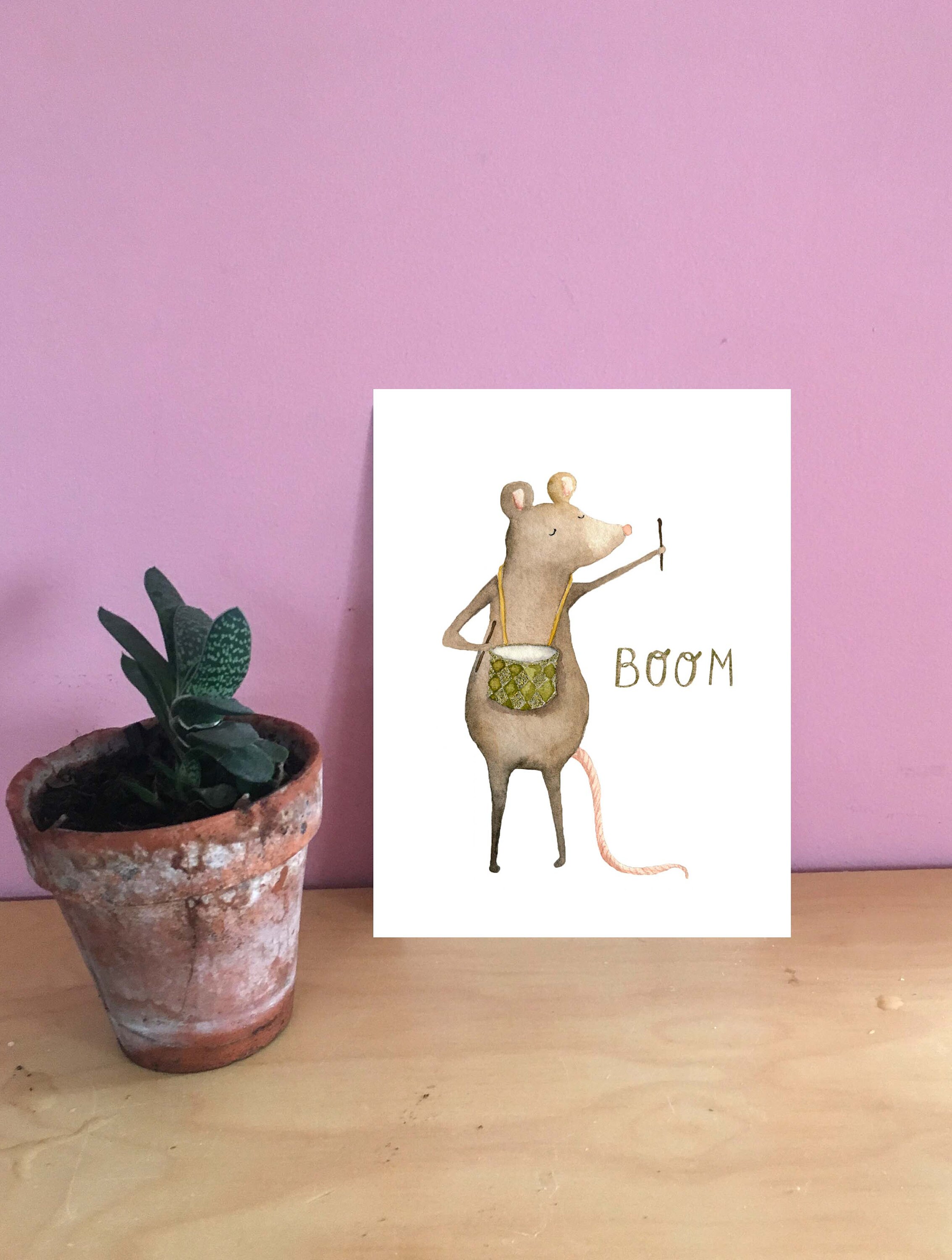 Mouse Playing the Drum, Woodland Animals, Animal Orchestra, Band Member ...