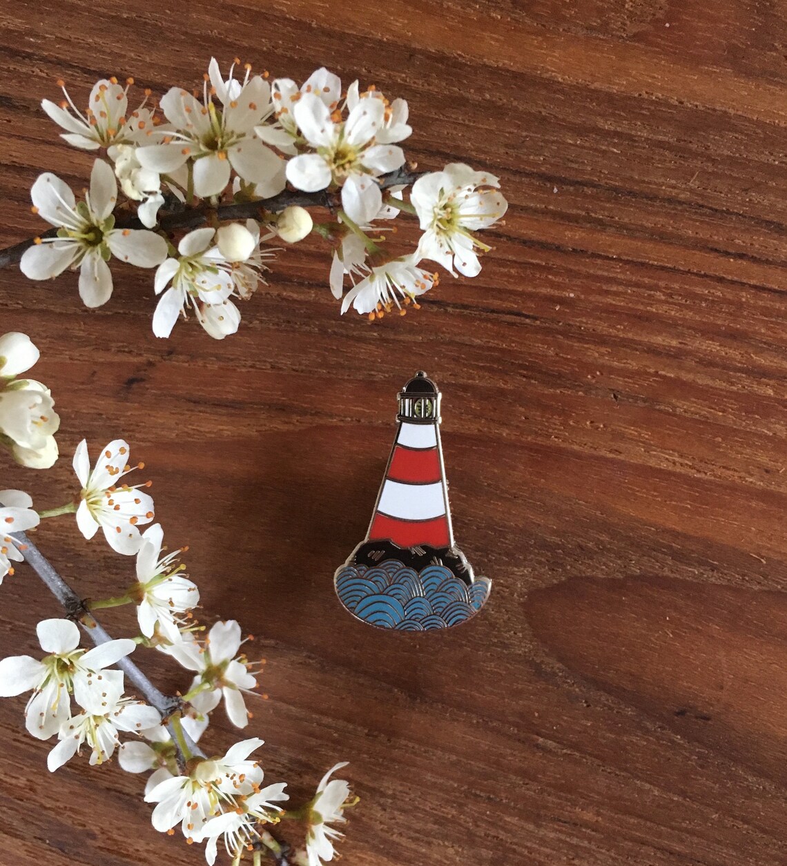 Lighthouse Pin Enamel Pin Hard Enamel Brooch Nautical - Etsy