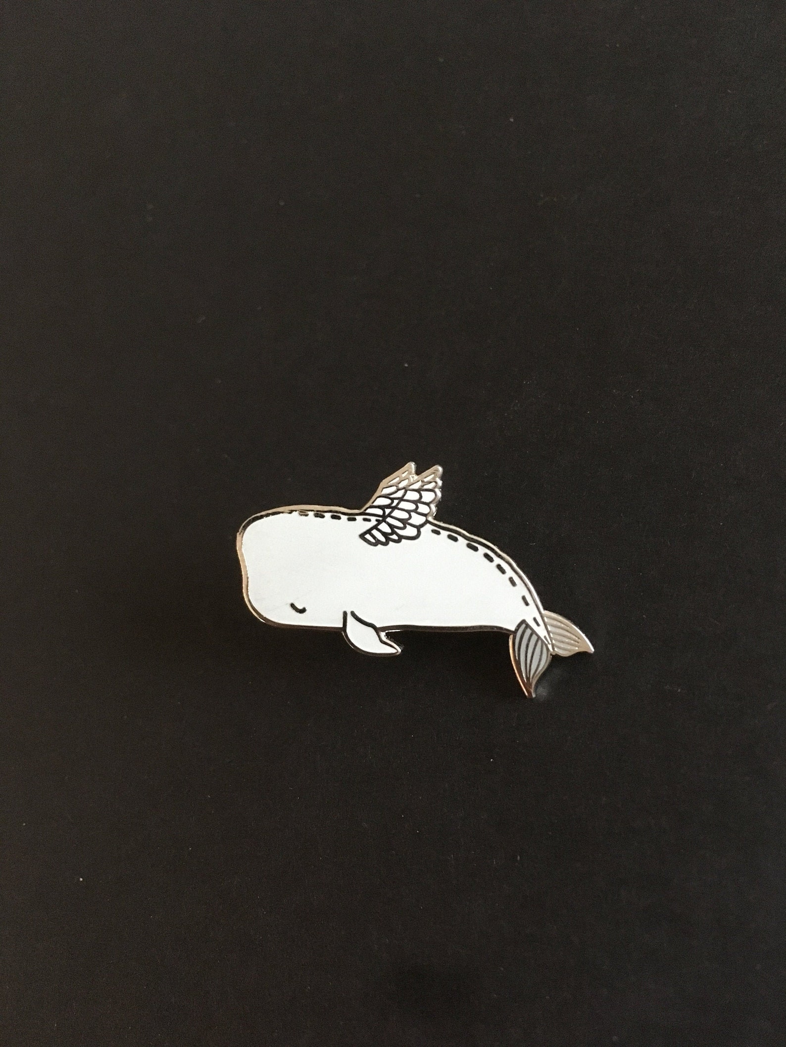 Flying Whale Pin Enamel Pin Hard Enamel Whale Nautical Etsy Canada