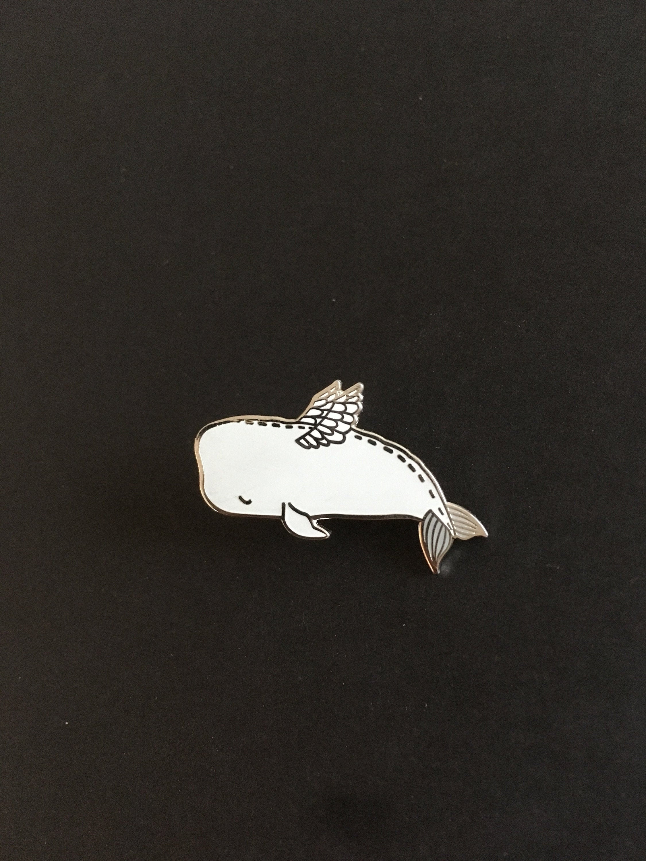 Flying Whale Pin Enamel Pin Hard Enamel Whale Nautical - Etsy Canada
