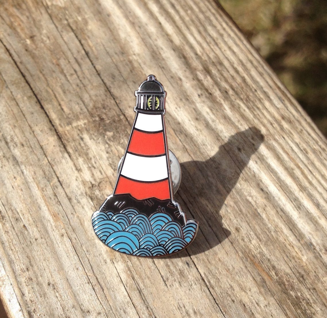 Lighthouse Pin Enamel Pin Hard Enamel Brooch Nautical - Etsy