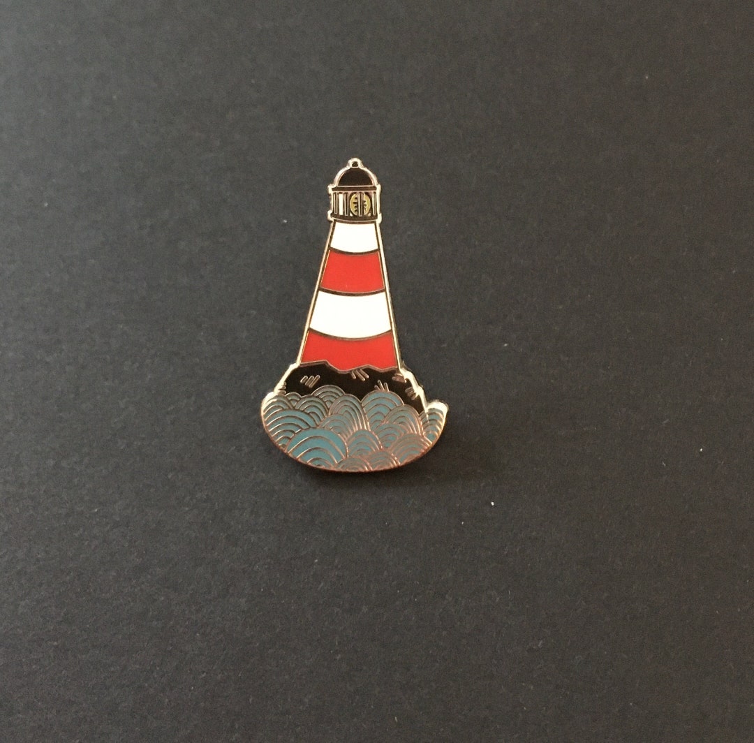 Lighthouse Pin Enamel Pin Hard Enamel Brooch Nautical - Etsy