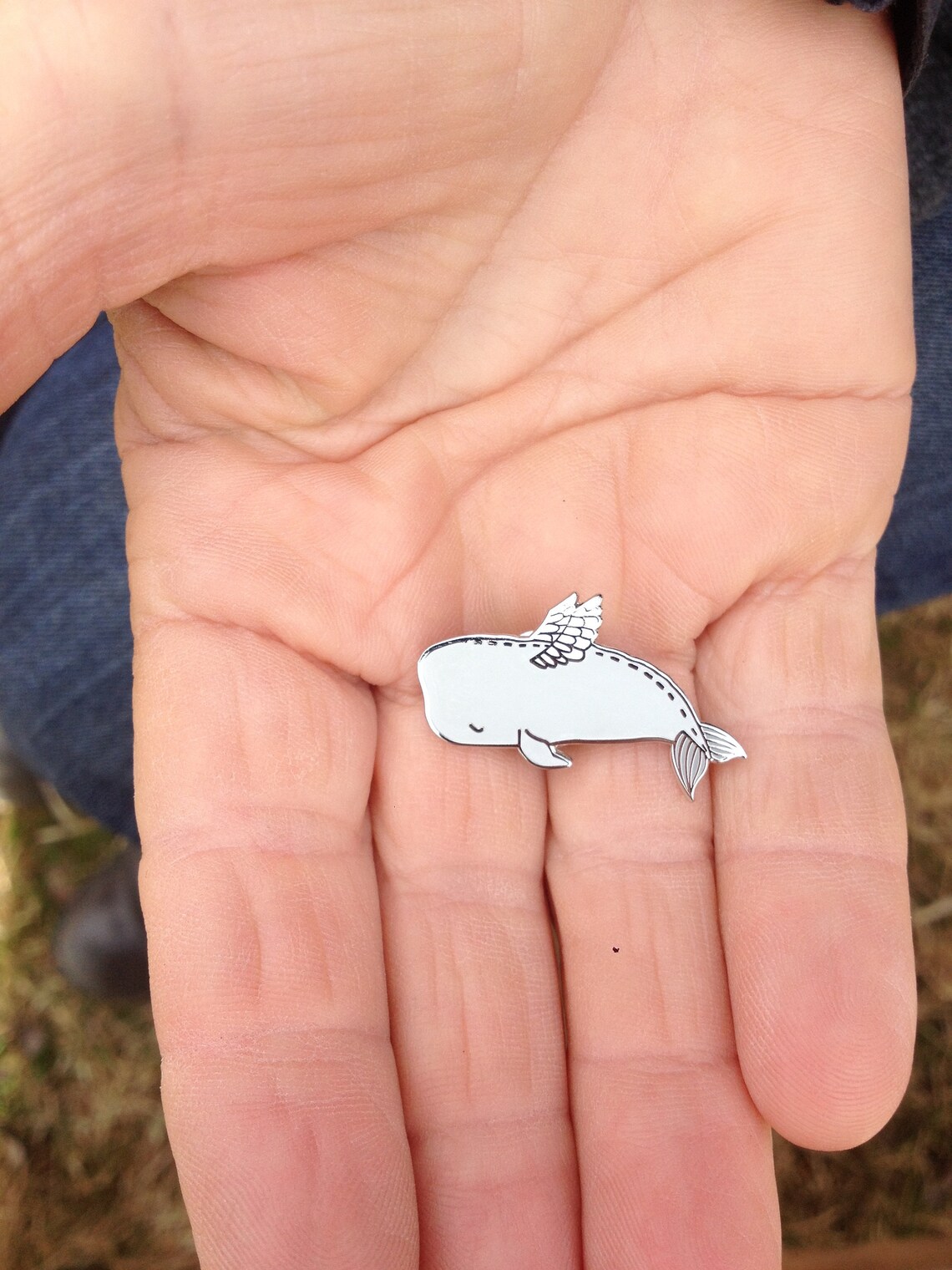 Flying Whale Pin Enamel Pin Hard Enamel Whale Nautical - Etsy Canada