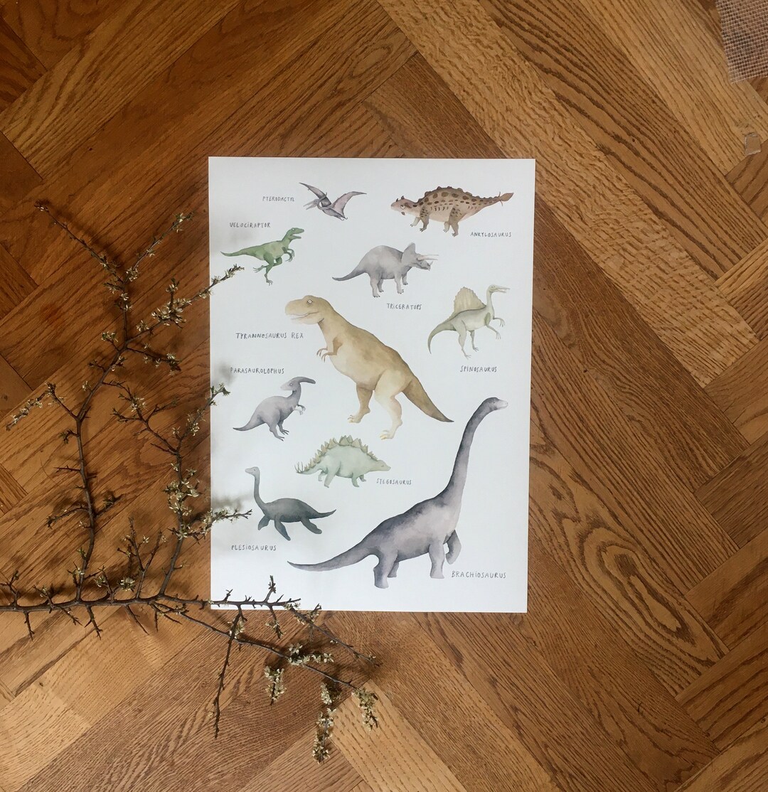 Dinosaur Poster, Print, Kids Room, Childrens Room, Decoration - Etsy