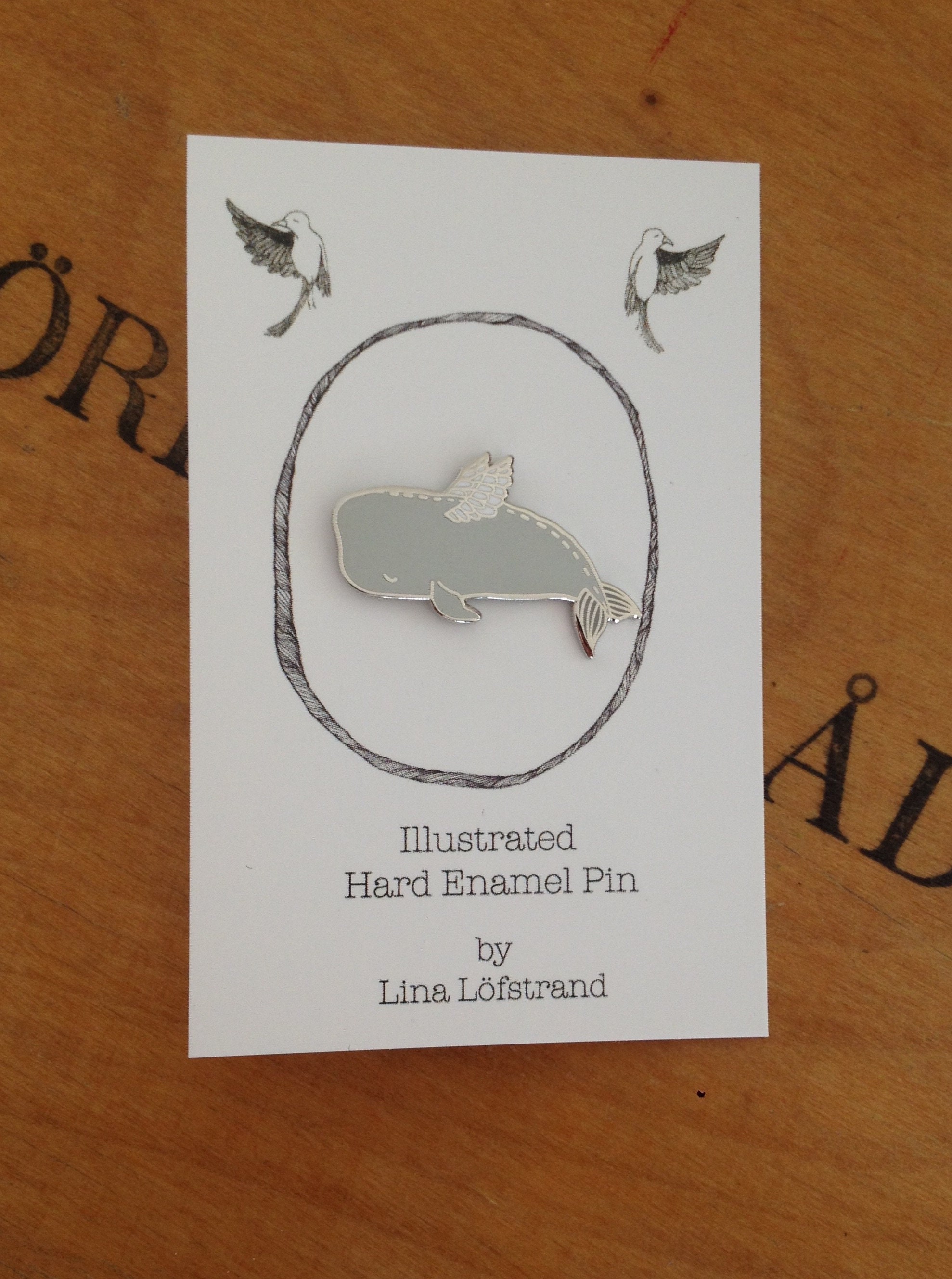Flying Whale Pin Enamel Pin Hard Enamel Whale Nautical Etsy Canada