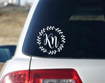 6x7 Car Monogram decal Vinyl monogram sticker Truck decals | Etsy